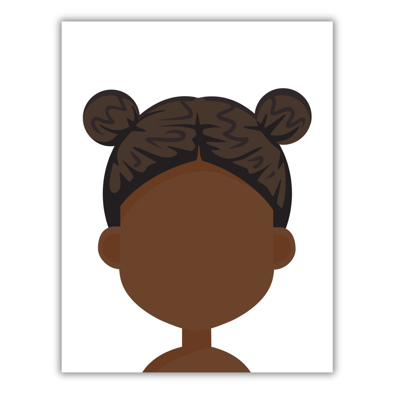 Printable Cut and Paste Activity, Girl Face Assembly Kit, Crafts for ...