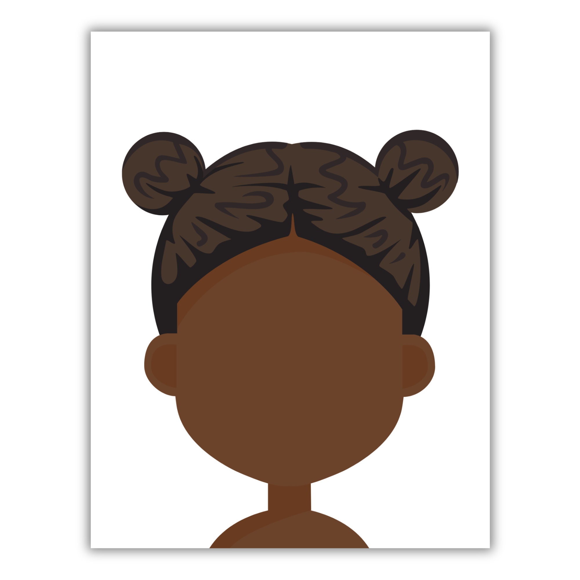 Printable Cut and Paste Activity, Girl Face Assembly Kit, Crafts for ...