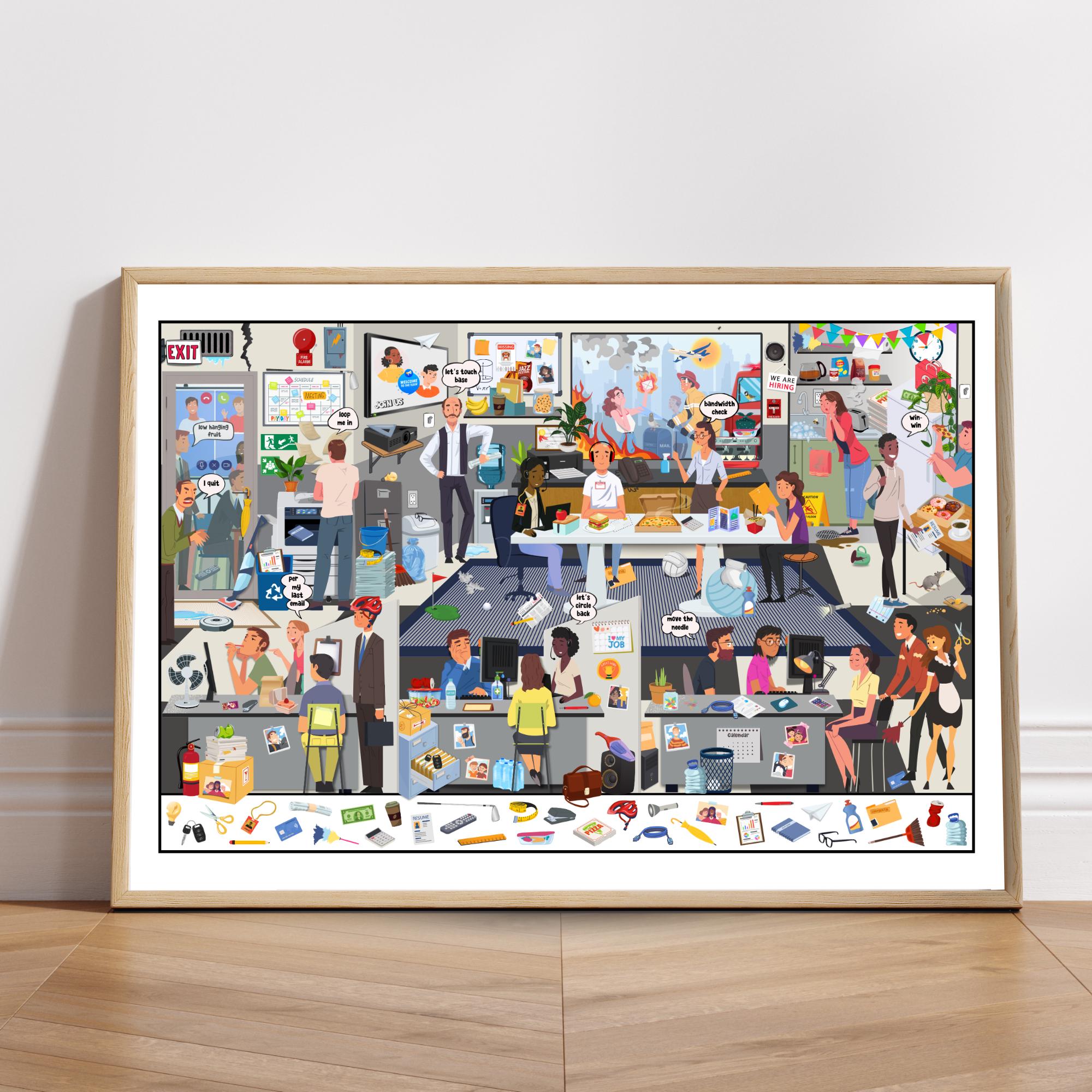 Office Search and Find Printable, Fun Wall Art for Waiting Rooms or ...