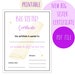 New Big Sister, Printable Certificate, Gift for Big Sister, Baby ...
