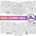 Doodle Coloring Pages Big Bundle, 20 Fun and Unique Coloring Sheets for ...