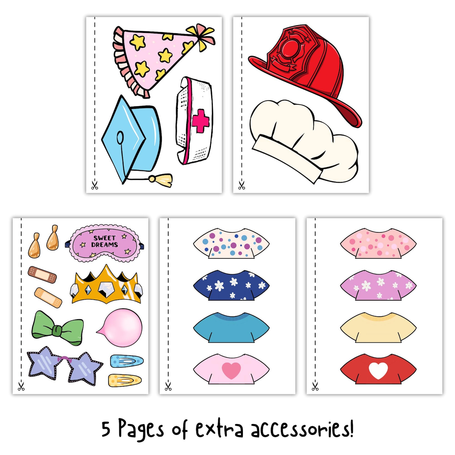 Printable Girl Faces Craft, Cut and Paste DIY Activity With Face Parts ...