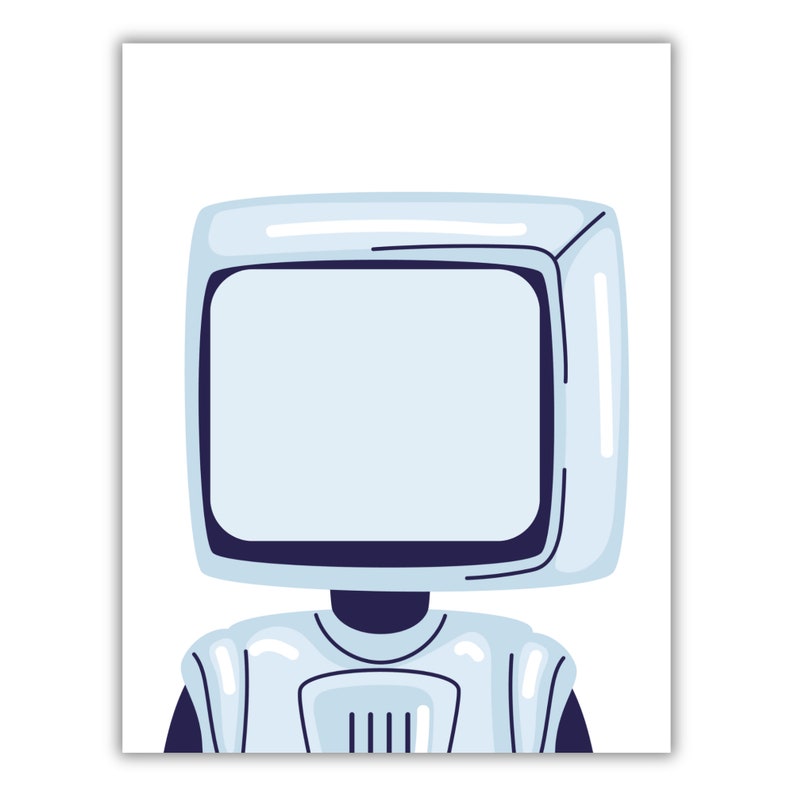 Robot Printable, Cut and Paste Activity, Craft for Kids - Etsy