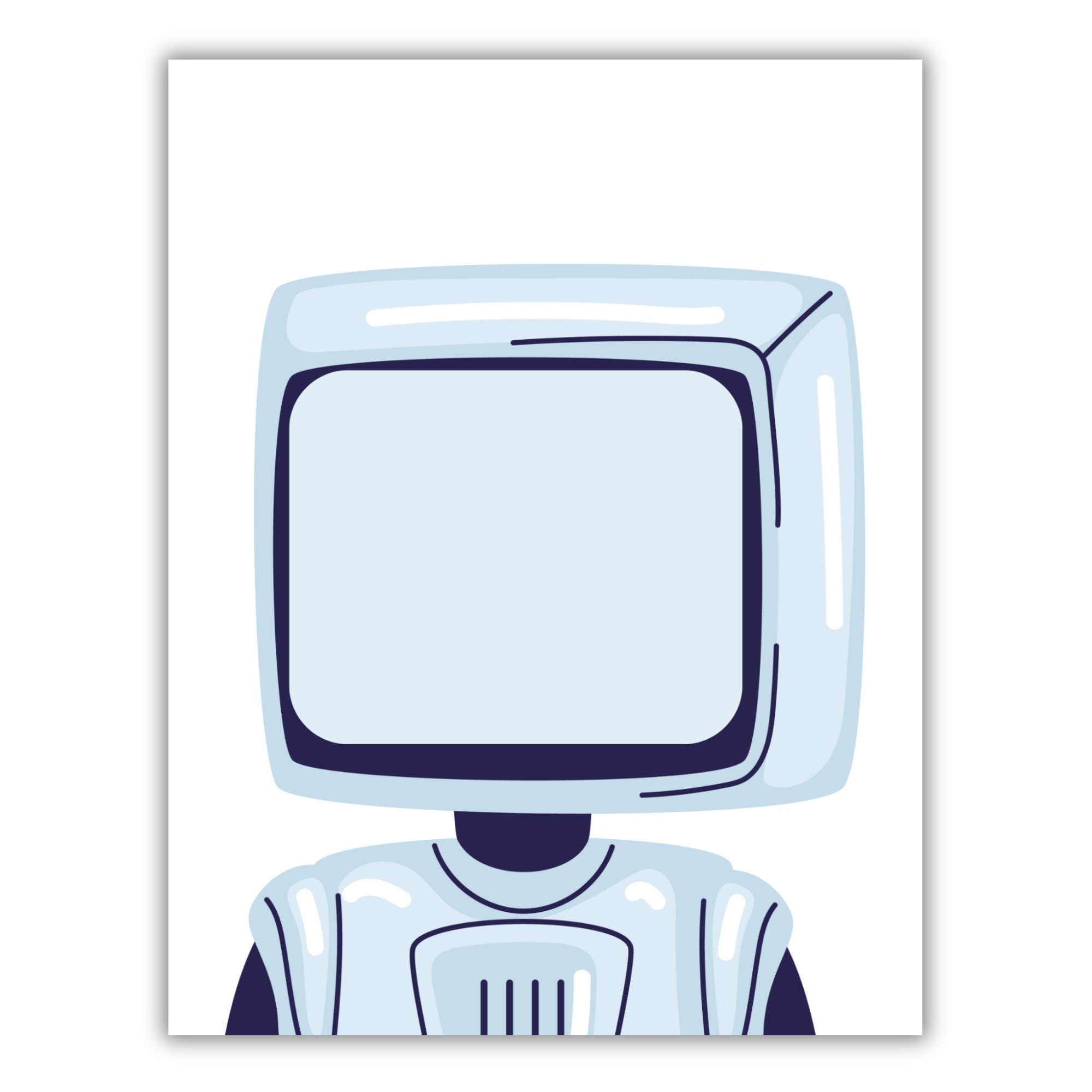 Robot Printable, Cut and Paste Activity, Craft for Kids - Etsy