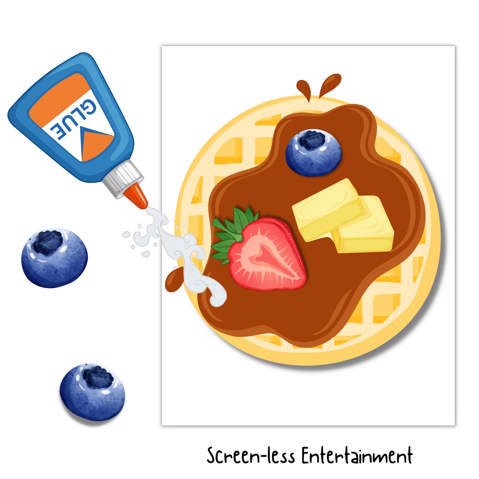 Printable Food Assembly Kit, Waffle Cut and Create, Printable Crafts ...