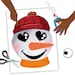 Printable Snowman Cut & Paste Craft for Kids, Winter Printable Activity ...