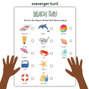 Beach Fun Activity Pages for Kids, Ocean Themed Printables, Educational ...