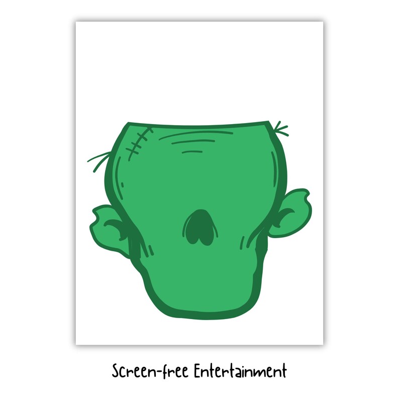 Printable Kids Zombie Halloween Craft, Fun Cut and Paste Activity for ...