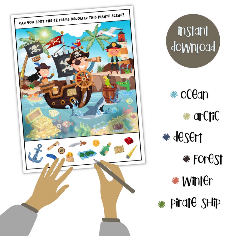 Search & Find, Printable Games for Kids, I Spy Games - Etsy