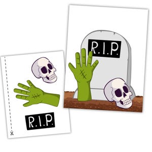Printable Spooky Halloween Cut and Paste Worksheets for Children ...