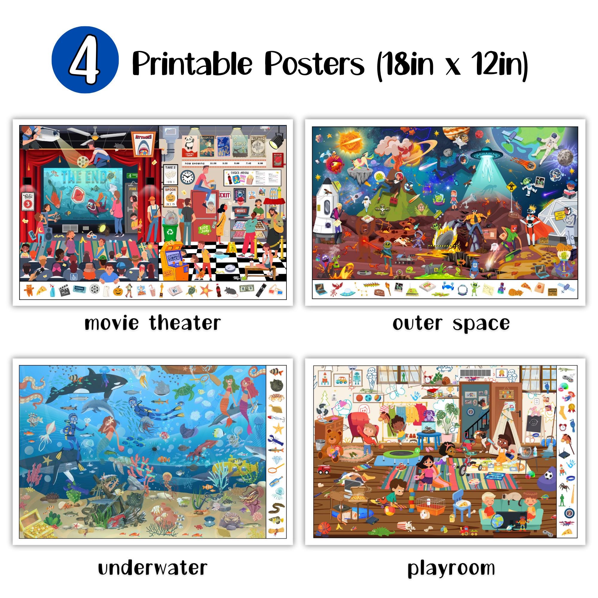 Printable Discover and Explore Posters, Engaging Interactive Wall Art ...