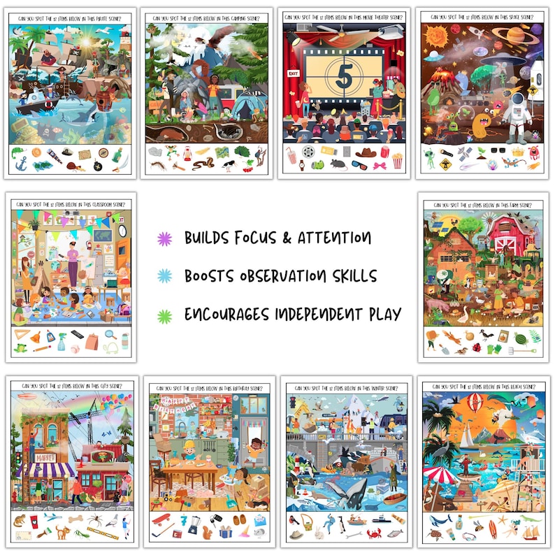 Search & Find Printable Puzzles, Hidden Pictures, Seek and Find Games ...