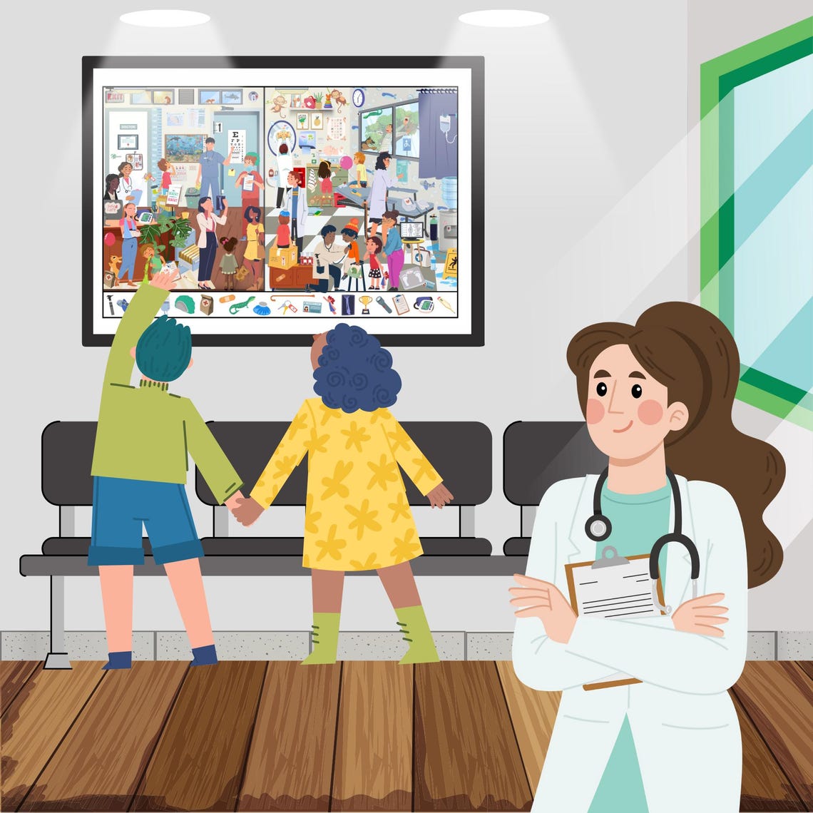 Doctors Office Themed Search and Find Poster, Fun Pediatrician Waiting ...