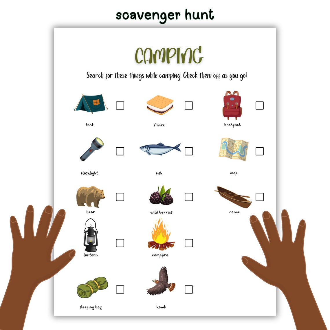 Printable Camping-themed Activity Pages, Fun Outdoor Worksheets for ...