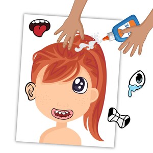 Printable Girl Face Avatar Craft Kit for Kids, DIY Character Creation ...