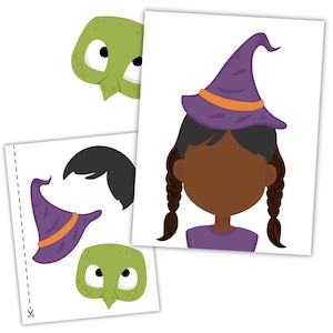 Halloween Printable Cut and Paste Activity Pages for Kids, Fun and ...