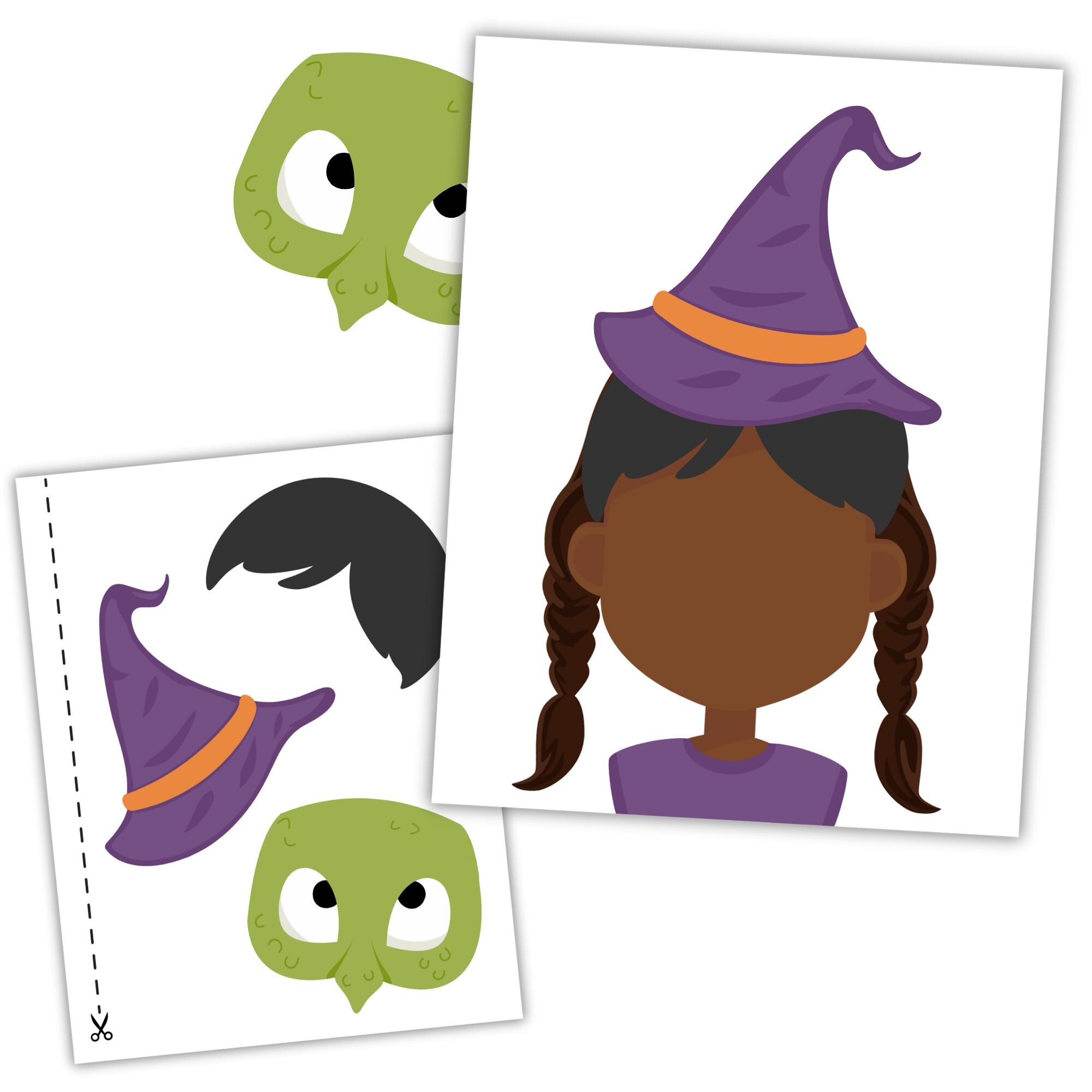 Halloween Printable Cut and Paste Activity Pages for Kids, Fun and ...