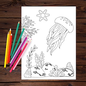 Printable Sea Life Coloring Pages, 36 Ocean Coloring Sheets for Kids - Etsy