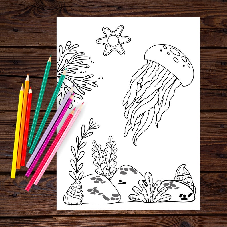 Printable Sea Life Coloring Pages, 36 Ocean Coloring Sheets for Kids - Etsy