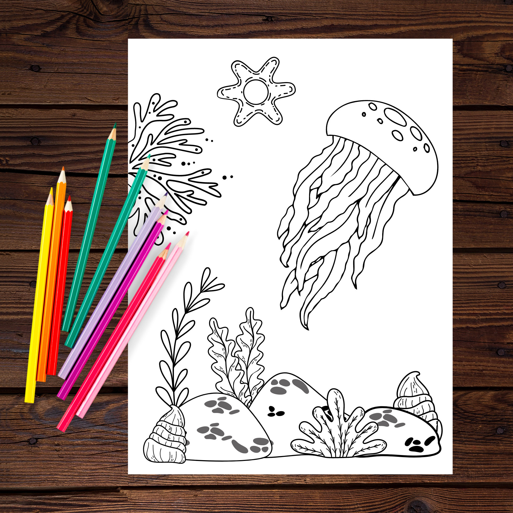 Printable Sea Life Coloring Pages, 36 Ocean Coloring Sheets for Kids - Etsy