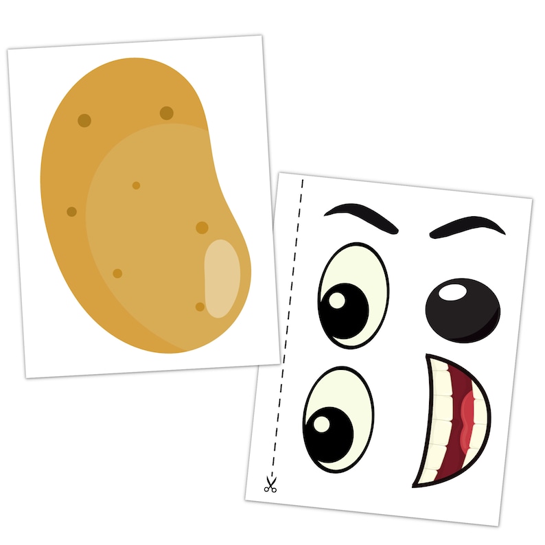 Printable Food Assembly Kit, Potato Head Cut and Create, Printable ...