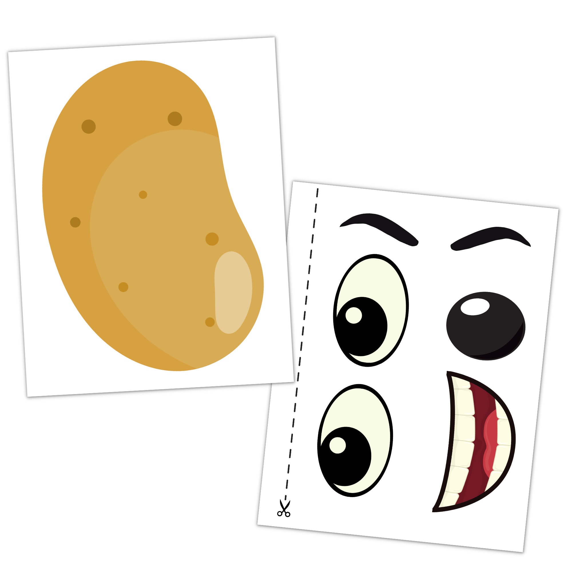 Printable Food Assembly Kit, Potato Head Cut and Create, Printable ...
