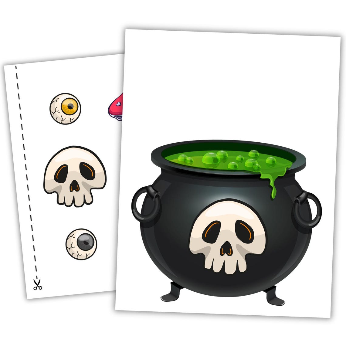 Printable Spooky Halloween Cut and Paste Worksheets for Children ...