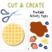 Printable Food Assembly Kit, Waffle Cut and Create, Printable Crafts ...