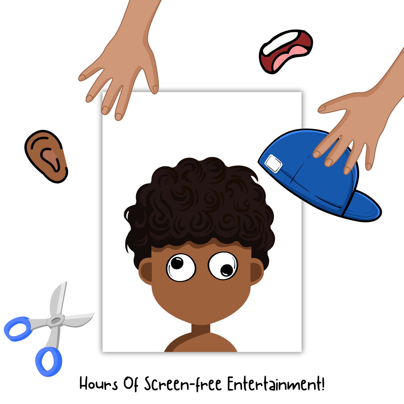 Cut and Craft Silly Faces, Fun Printables for Kids, Cut and Paste ...