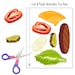 Printable Hamburger Craft, Cut and Paste Build A Burger Assembly Kit ...