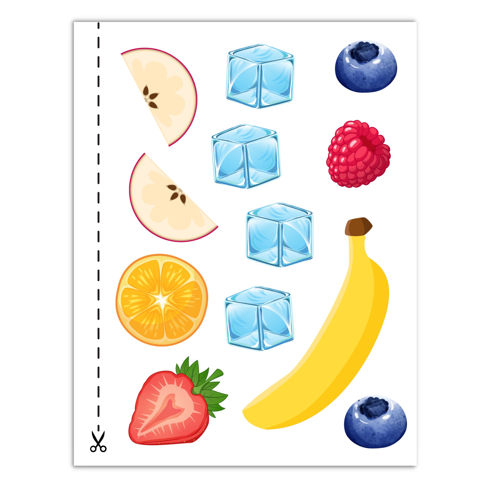 Printable Cut & Create Craft, Cut and Paste Smoothie Assembly Kit ...