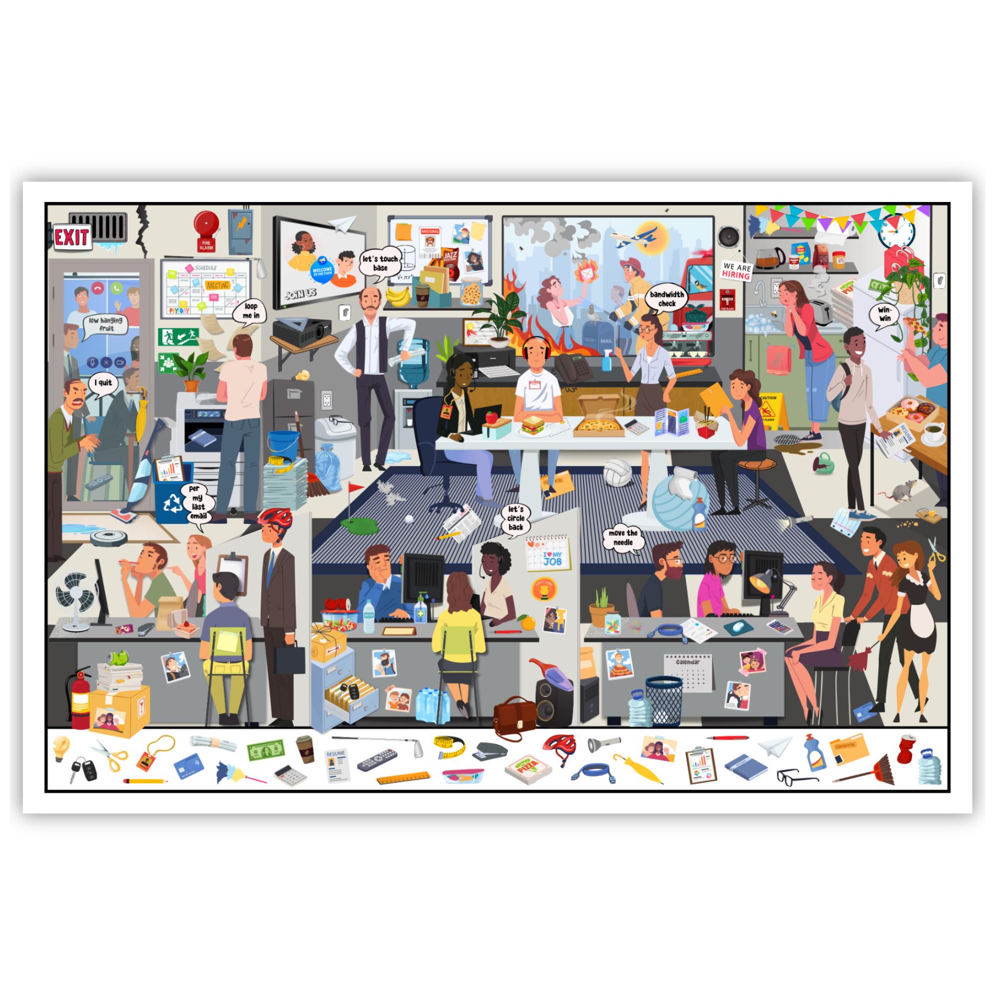 Office Search and Find Printable, Fun Wall Art for Waiting Rooms or ...