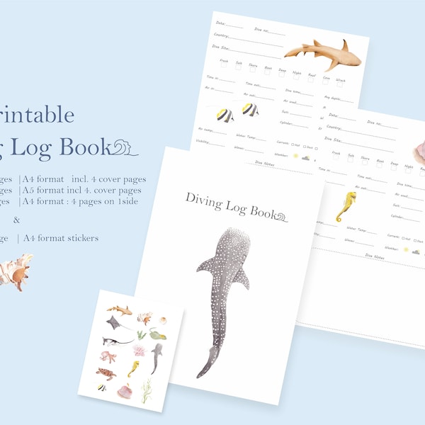 Printable Dive Log Book - Etsy