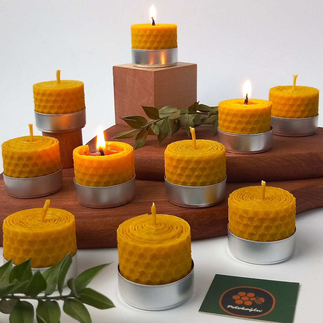Beeswax Candles Tealight Wramp 100% Natural Real Wax Yoga Candles Pure ...