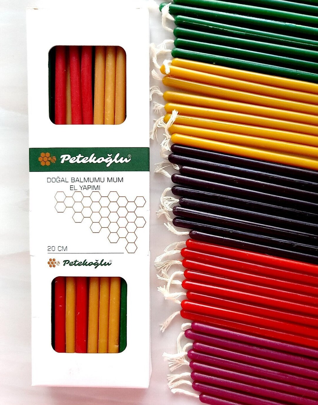40 Pieces Natural Beeswax Candles Candle Sticks Wax Bees Farm Church ...
