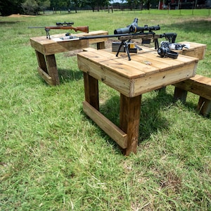 Heavy-duty Shooting Bench Build Plans | 6x6 Legs, Beginner DIY (PDF ...