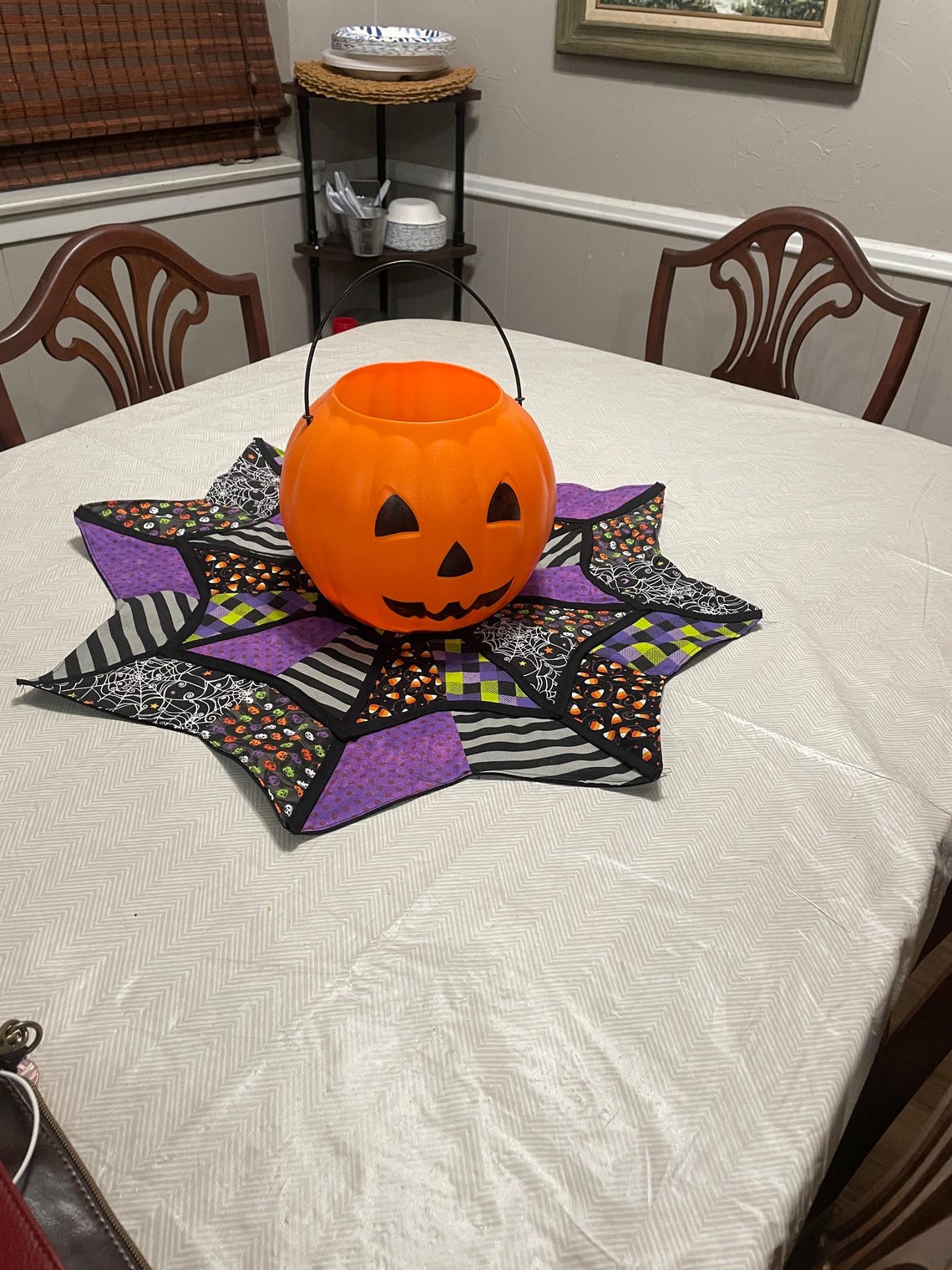 Halloween Spiderweb Quilted Pieced Table Topper - Etsy