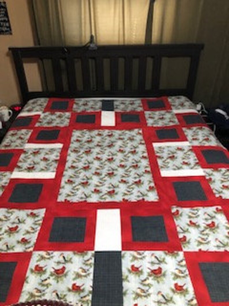 Cardinal Block Quilt Pattern - Etsy