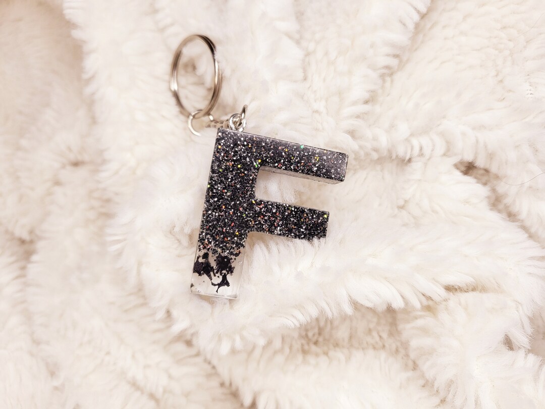 Custom Letter Keychain | Personalized Keychain | Glitter Keychain ...