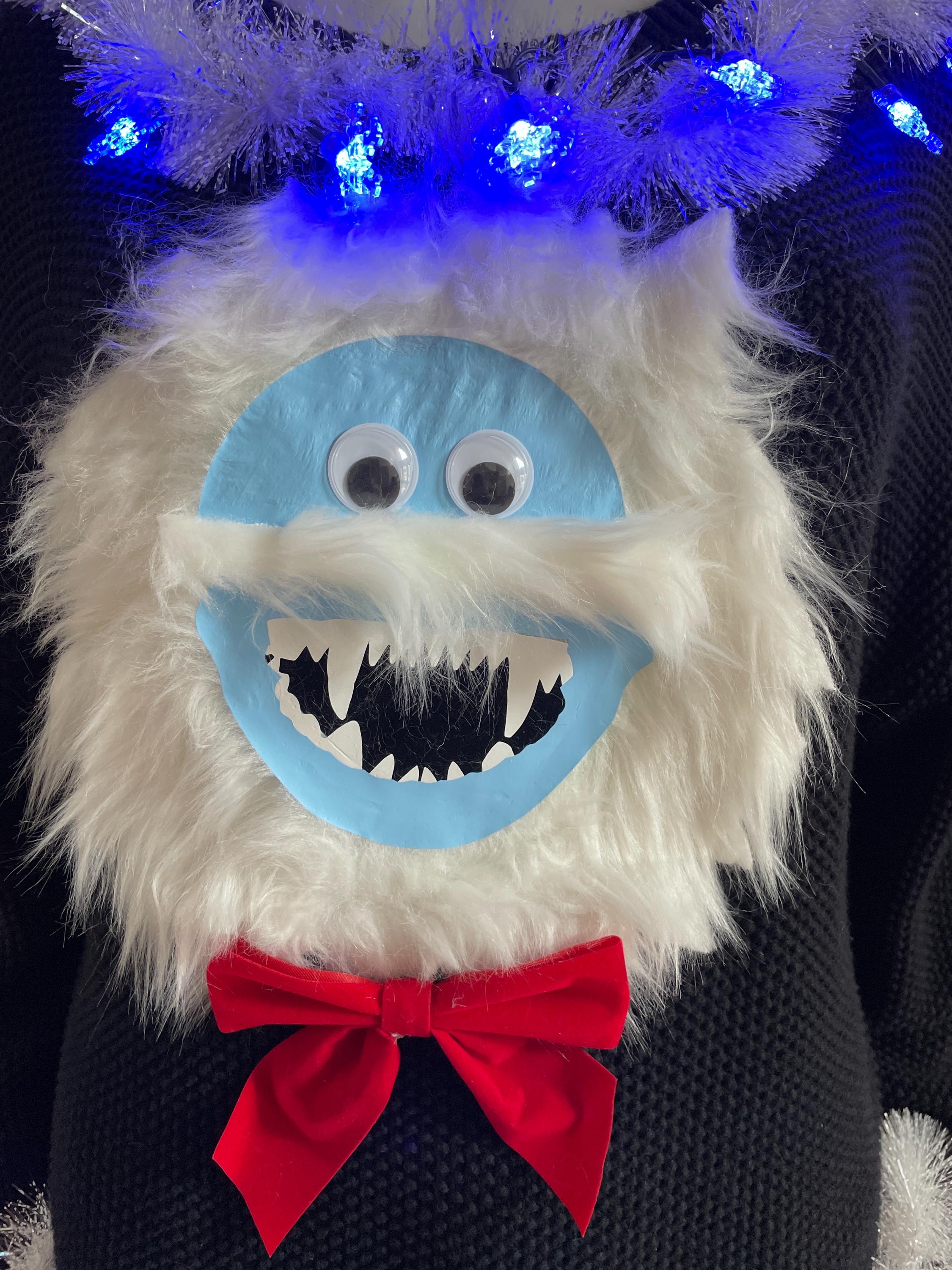 Abominable Snowman Sweater With Lights Size Large| Rudolph Bumble Yeti ...
