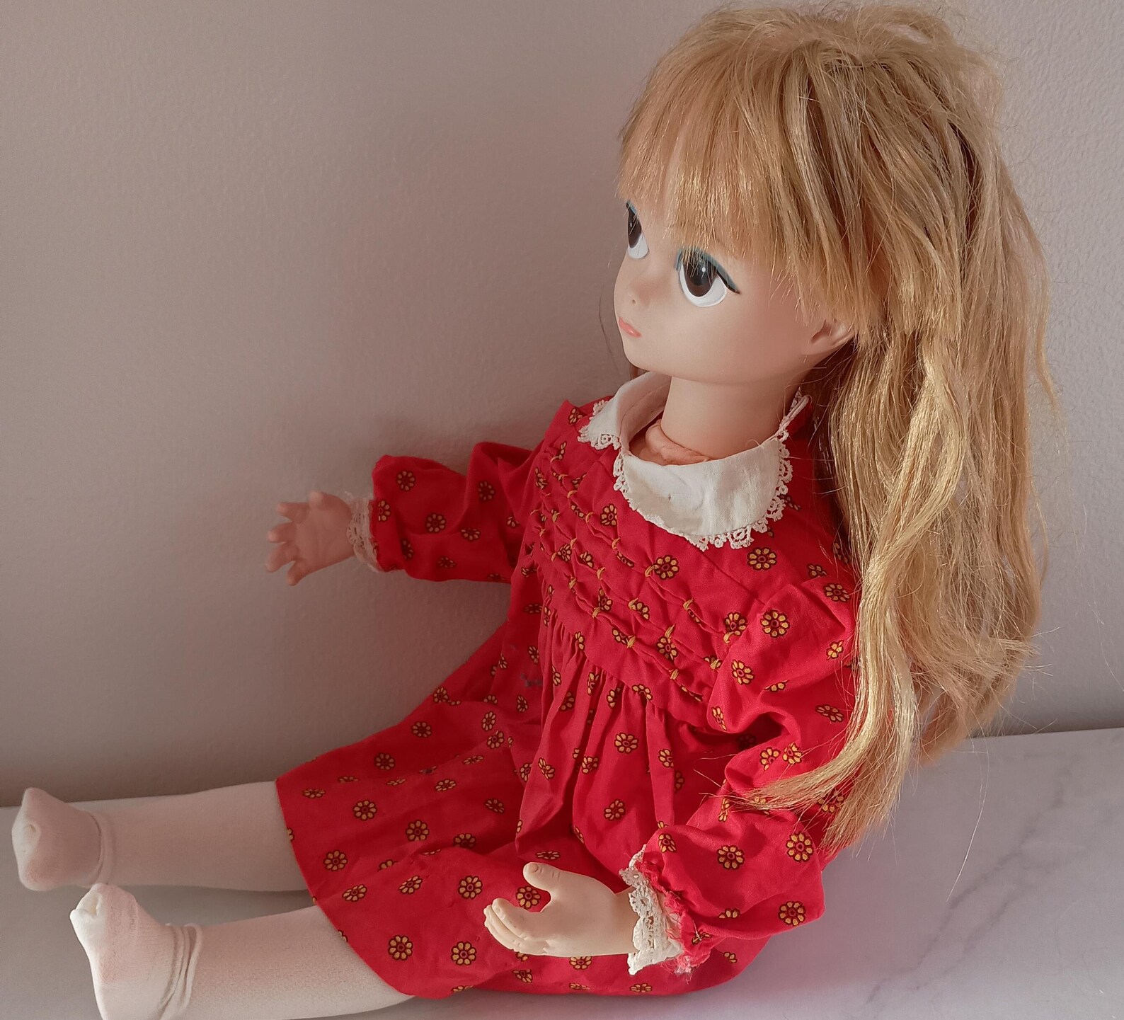 Lonely Lisa Doll by Royal Vintage 1960s Big-eyed Collectible in Red ...