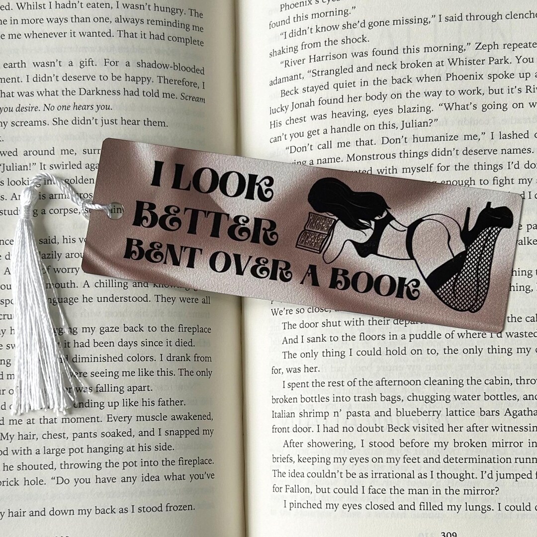 Bent Over a Book Aluminum (metal) Bookmark | Dark Romance | Romance ...