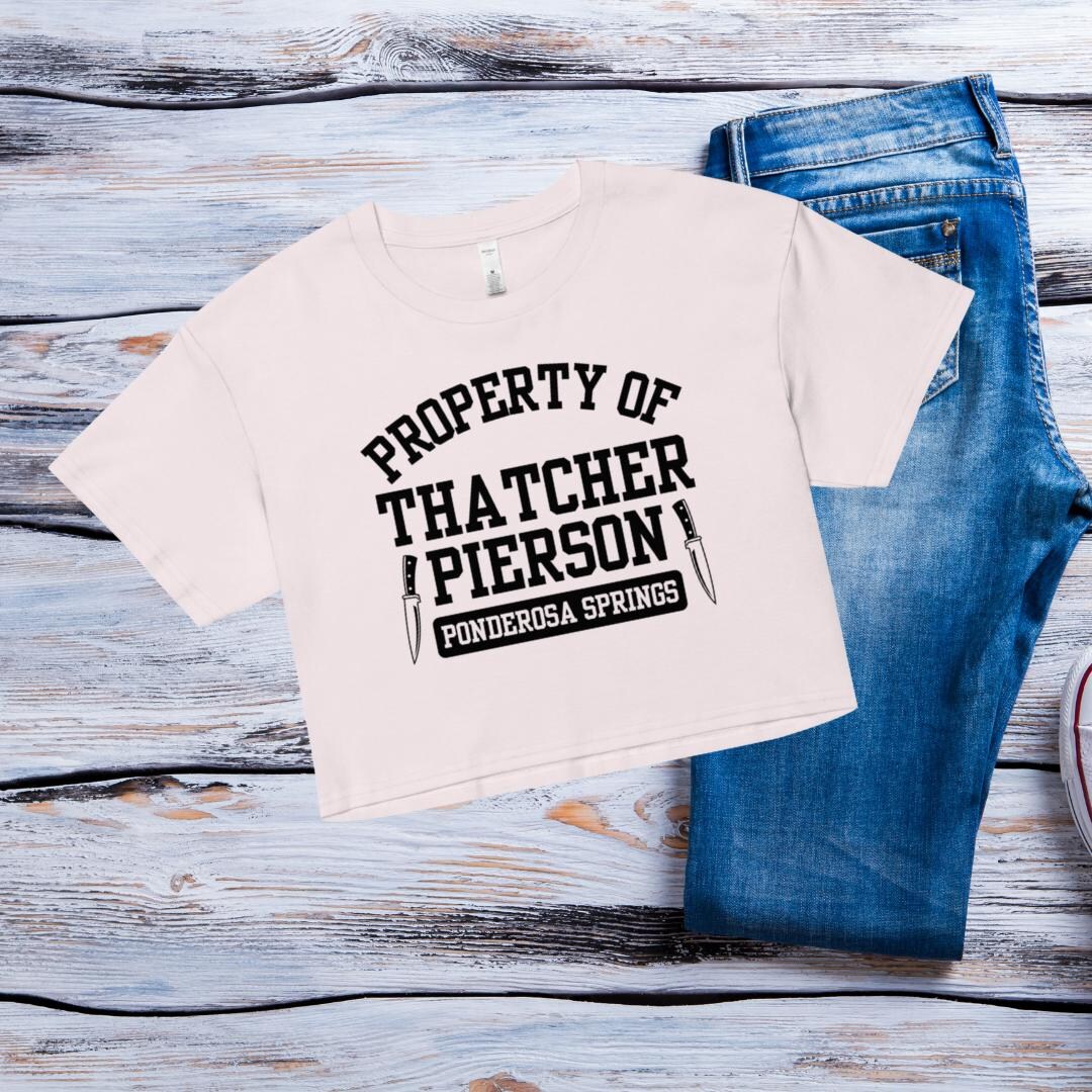 Property of Thatcher Pierson Crop Top, Officially Licensed Hollow Boys Series Merch, Monty Jay ...