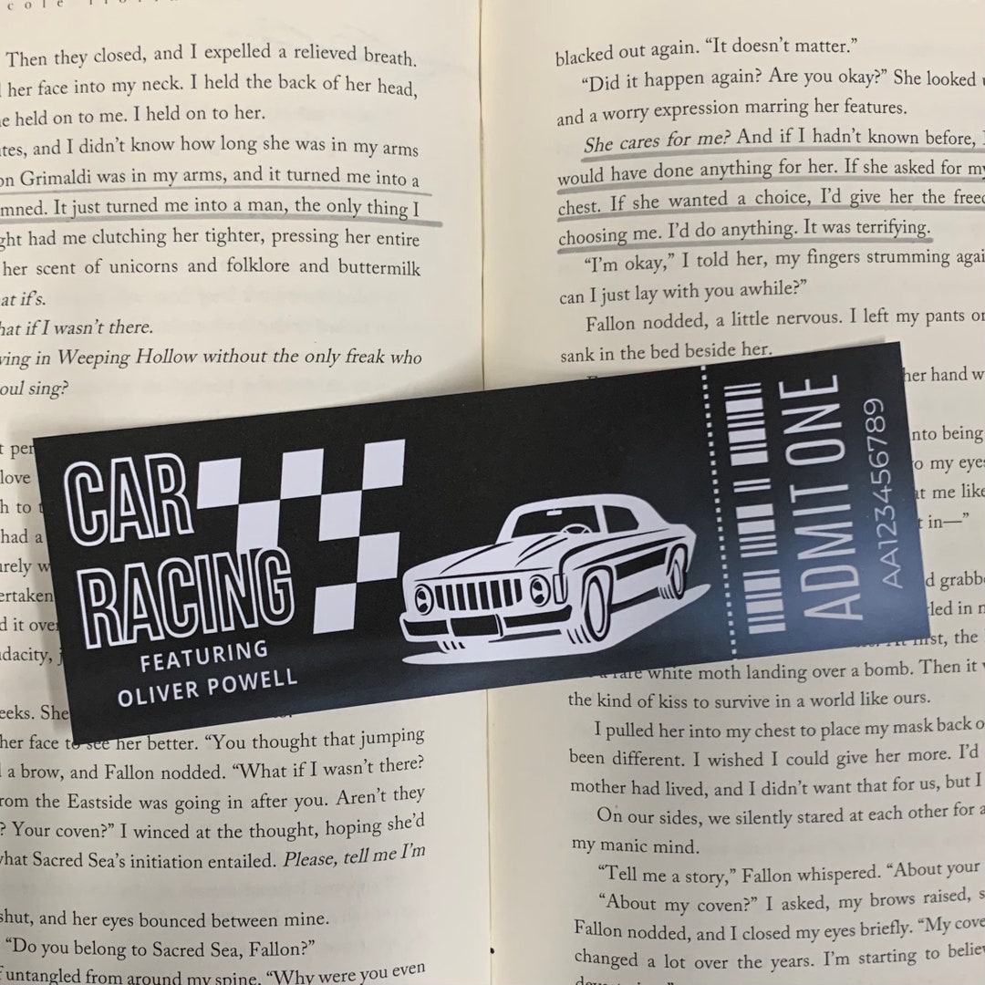 Car Racing Ticket Bookmark | English Prep | SJ Sylvis Merch | All the ...