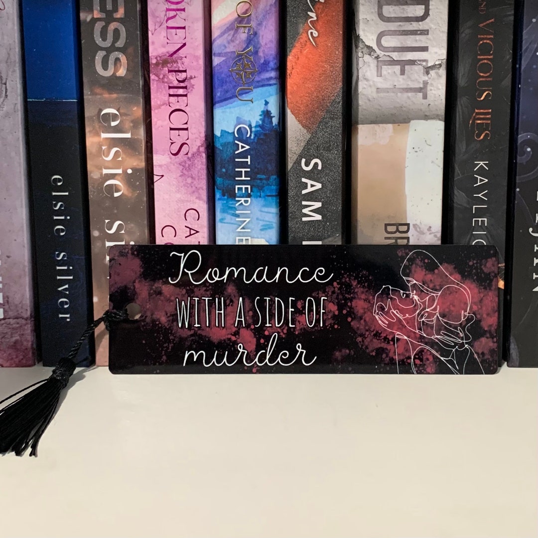 Romance With a Side of Murder metal Aluminum Bookmark Dark Romance ...