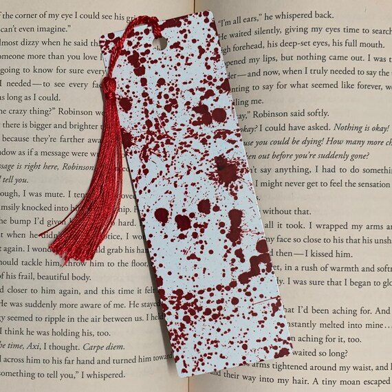 Blood Splatter Aluminum Bookmark True Crime Lover True - Etsy