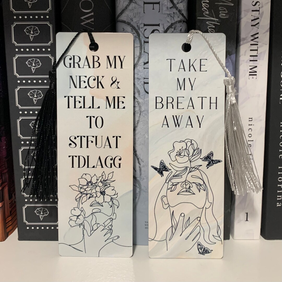 Hand Necklace Aluminum metal Bookmark Bundle Mystery Sticker Book Lover ...