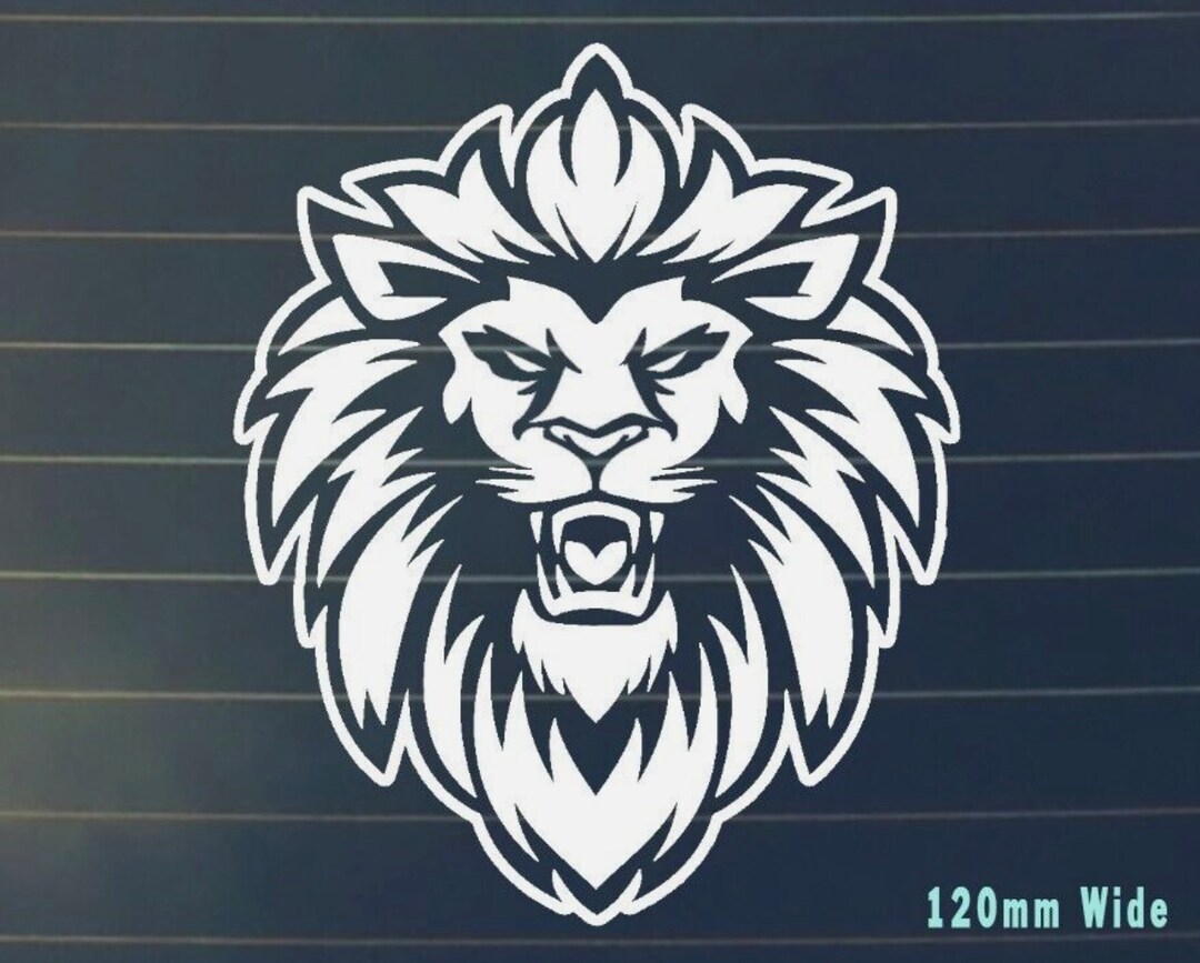 LION Car Sticker Decal SIKH Bumper Sticker Vinyl White Window Laptop ...