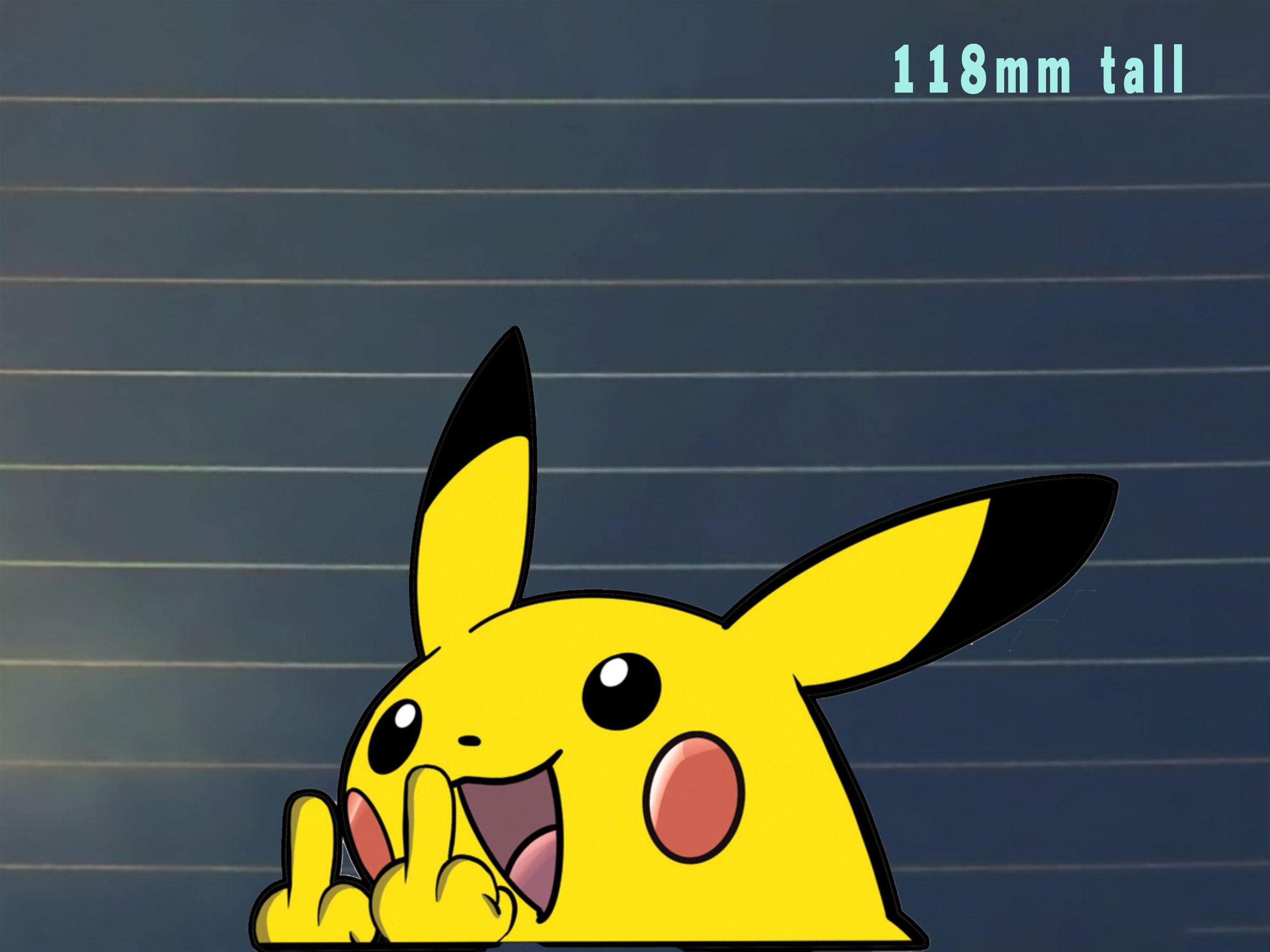 Pikachu PEEKING Bumper Sticker Pokemon - Etsy