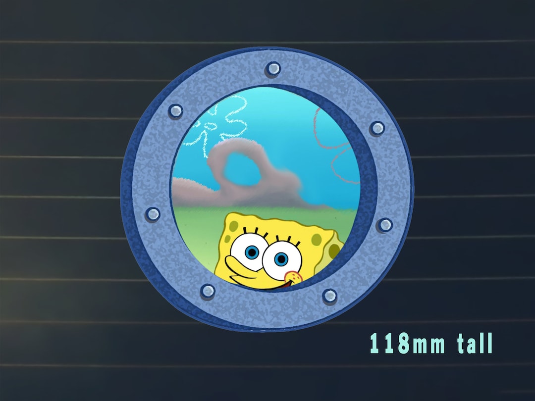 Spongebob Porthole Style Sticker Window Peeping Peeking Vinyl Decal ...